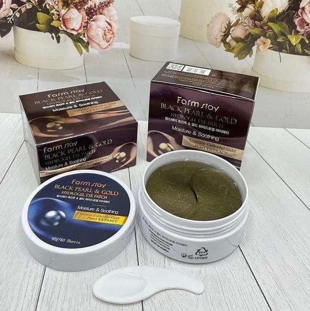 [Farm Stay] BLACK PEARL&GOLD HYDROGEL EYE PATCH | tradekorea